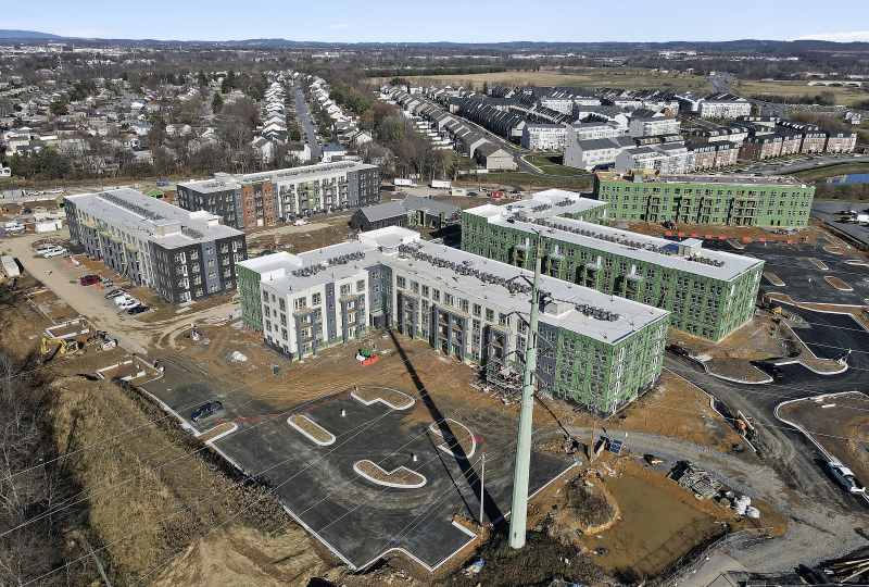 Construction in progress at the EDE Apartments in Frederick, MD ...